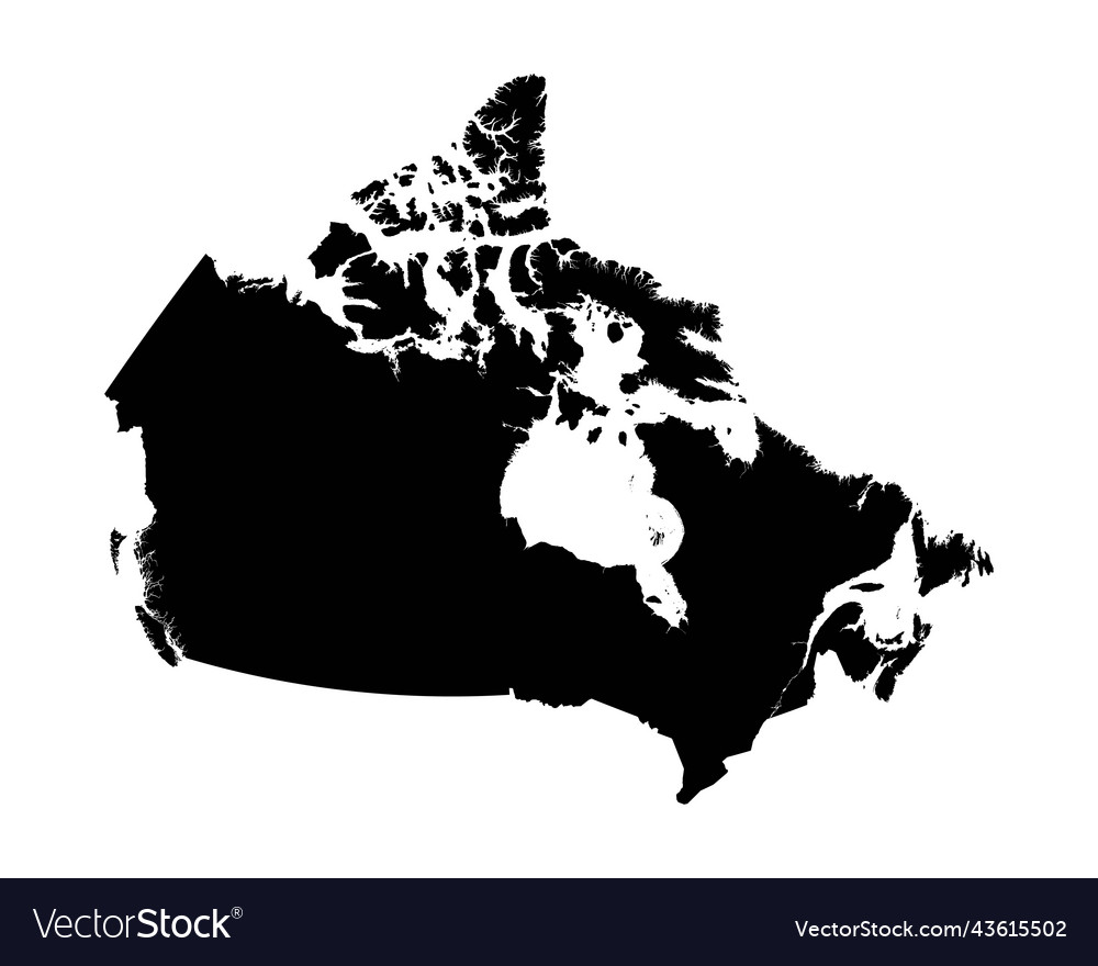Canada map Royalty Free Vector Image - VectorStock