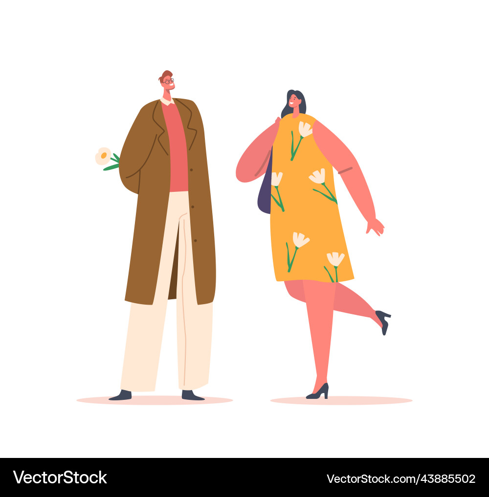 Couple dating love human relation valentine Vector Image