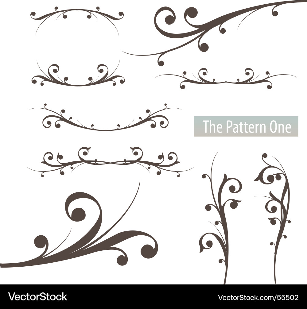 Elegant Floral Swirls Royalty Free Vector Image
