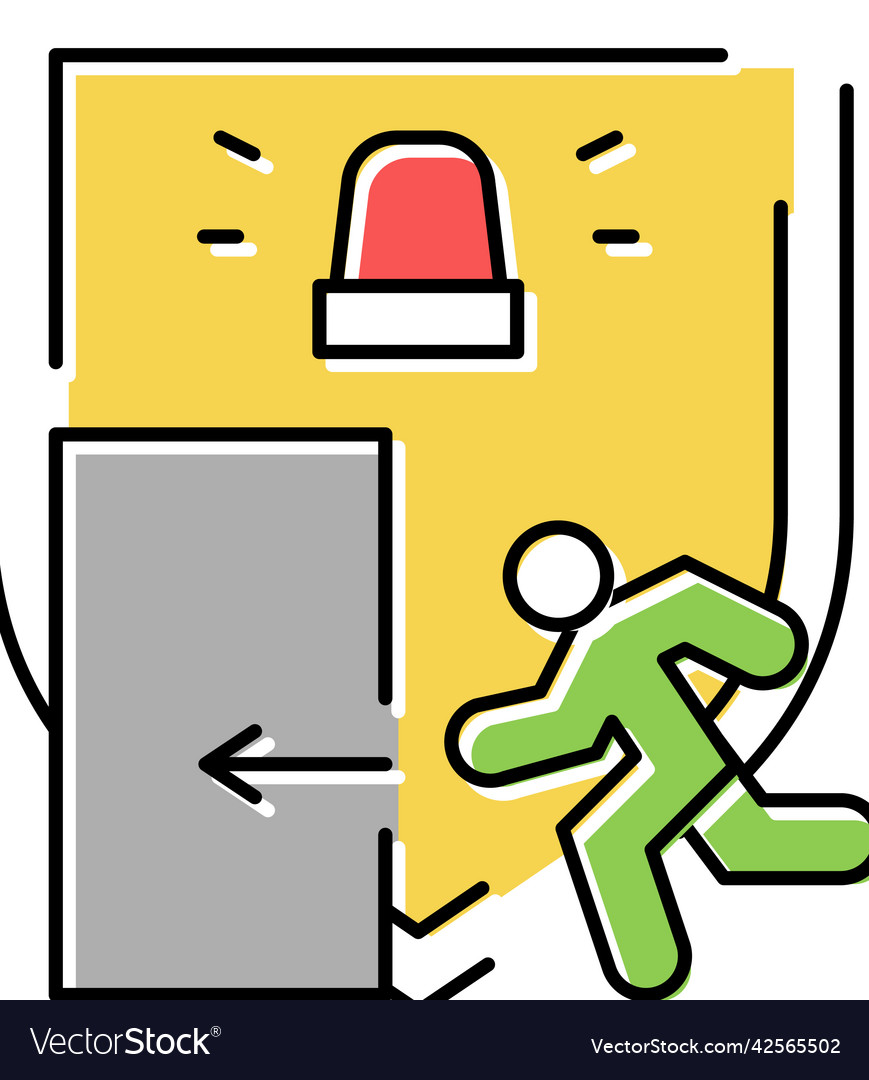 Emergency preparedness color icon Royalty Free Vector Image