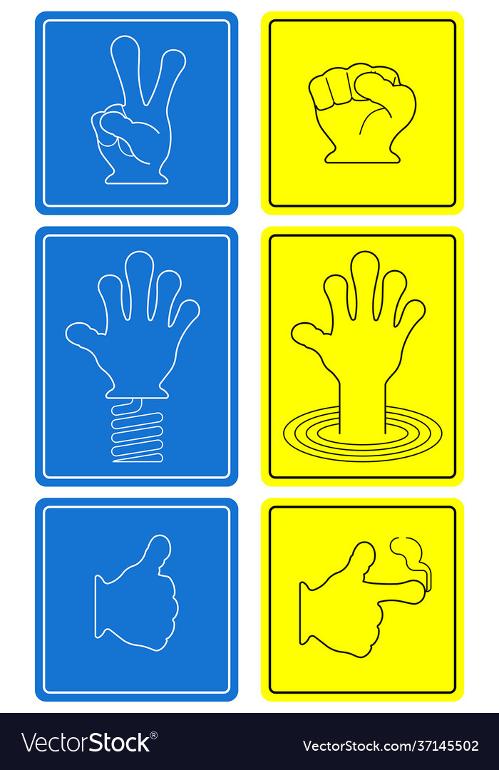 Handsigns Royalty Free Vector Image - VectorStock