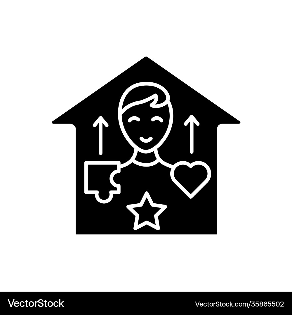 Real-life skills glyph icon Royalty Free Vector Image