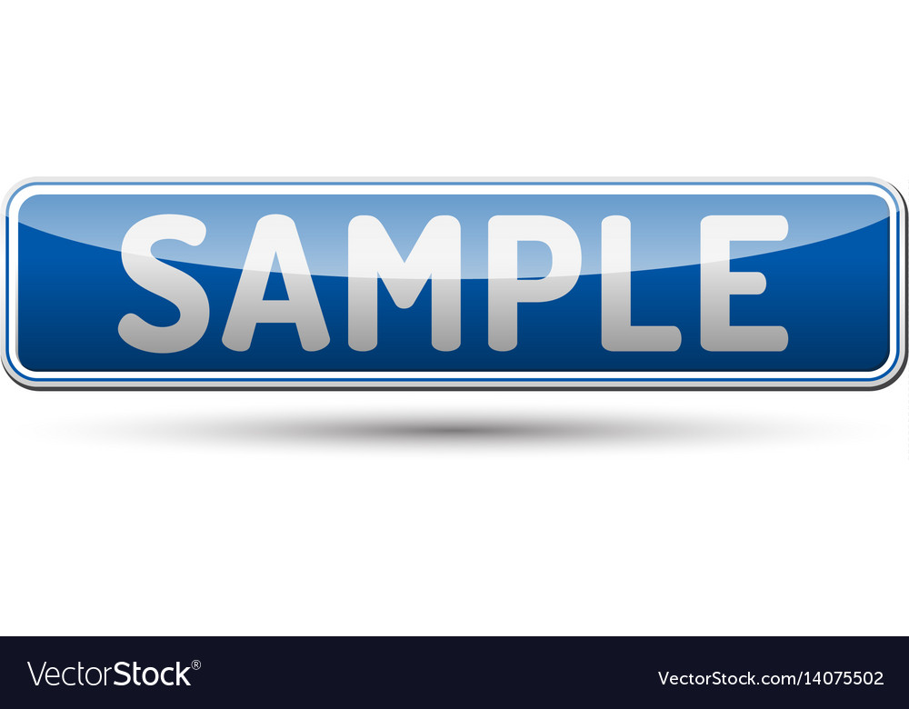 Sample button Royalty Free Vector Image - VectorStock
