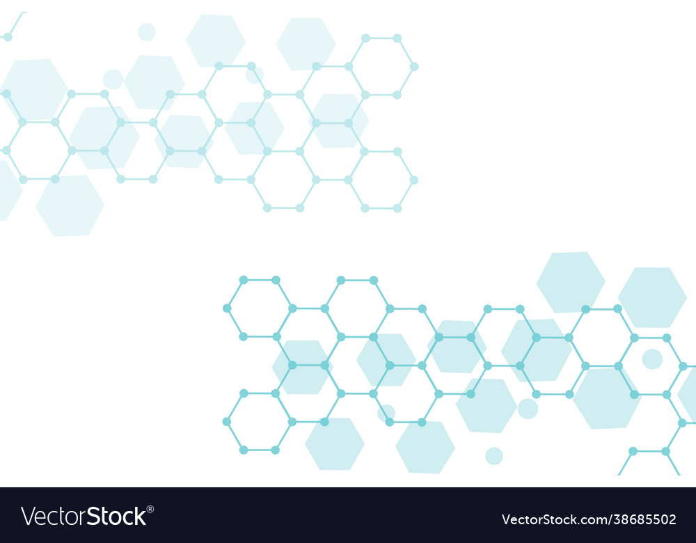 Science network pattern connecting lines and dots Vector Image