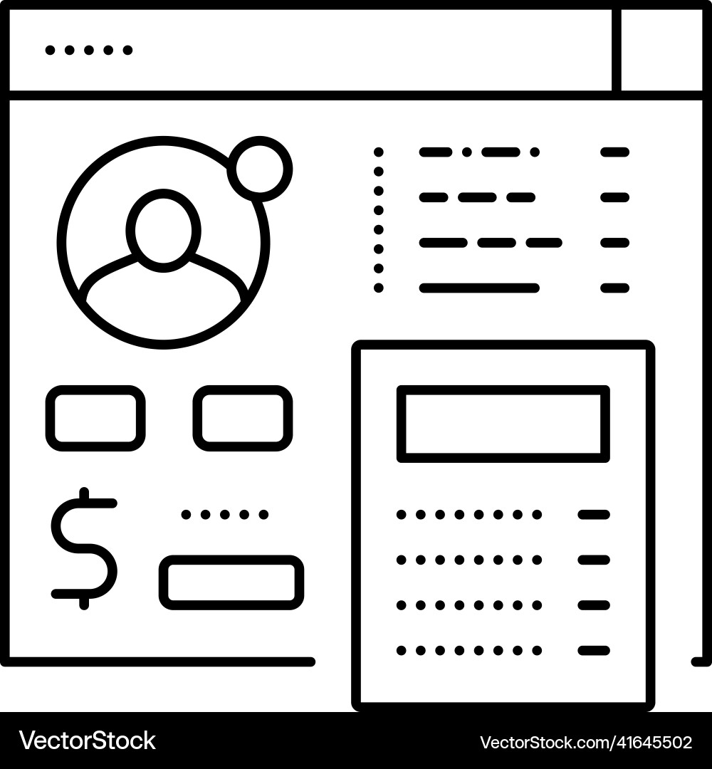 Settlements on behalf of clients line icon Vector Image