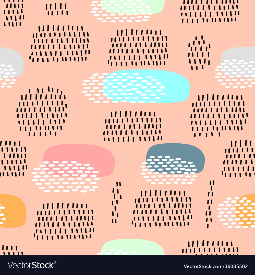 Simple abstract shape repeat pattern design Vector Image