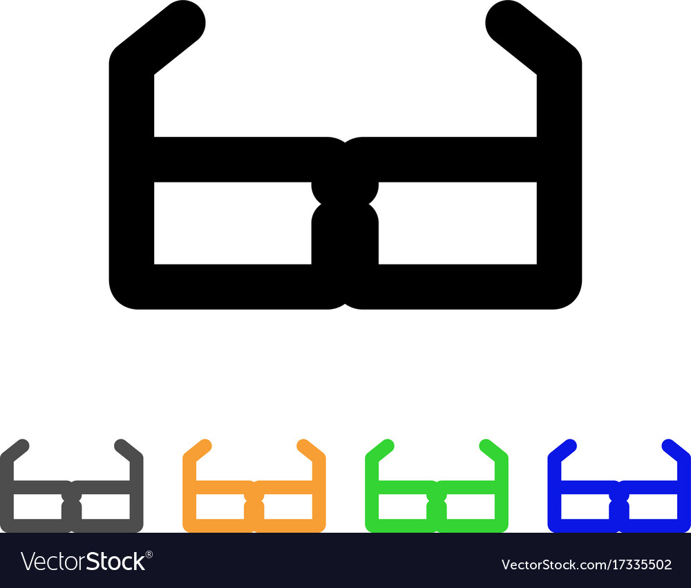 Spectacles stroke icon Royalty Free Vector Image