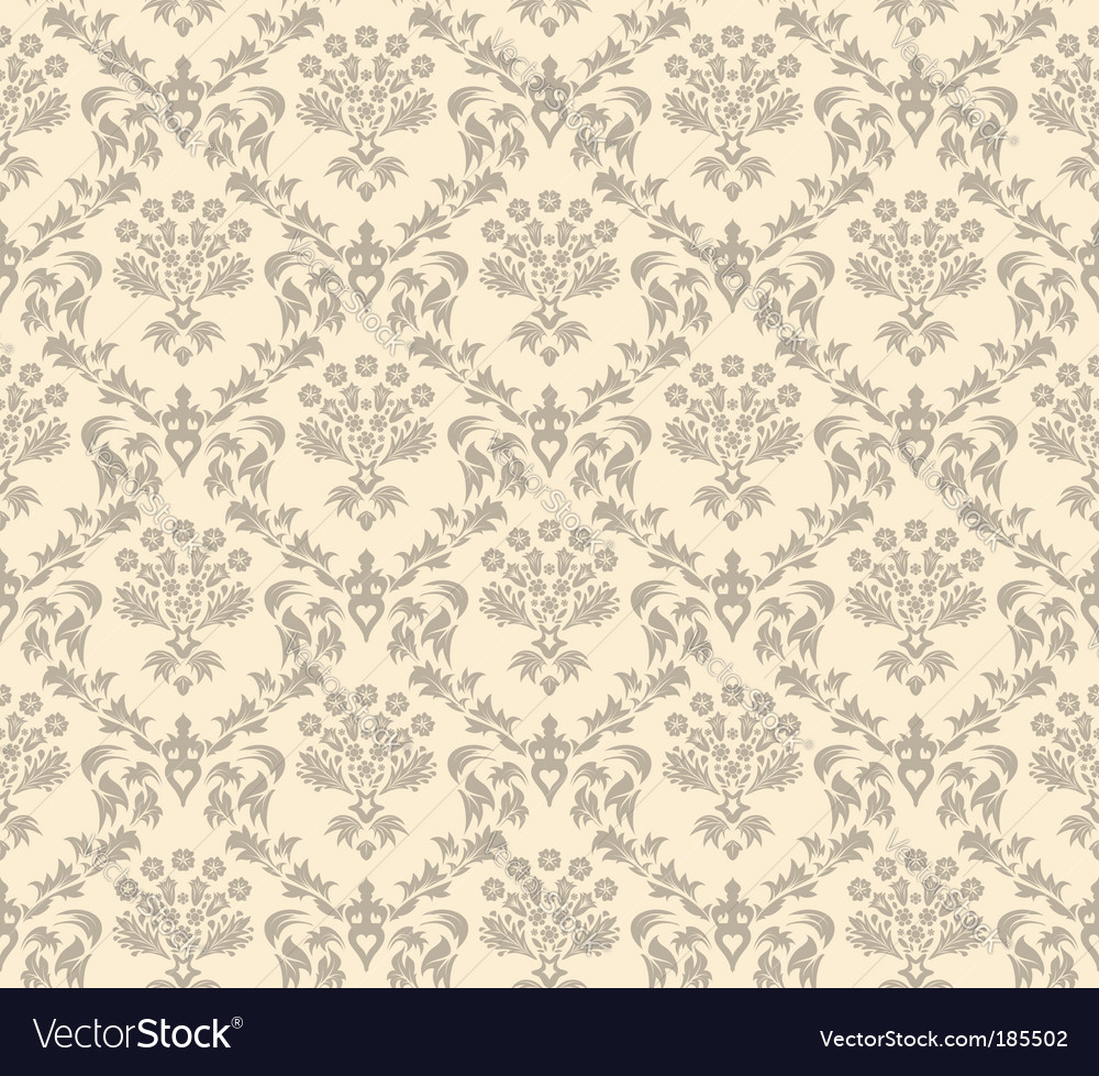 Vintage damask pattern Royalty Free Vector Image