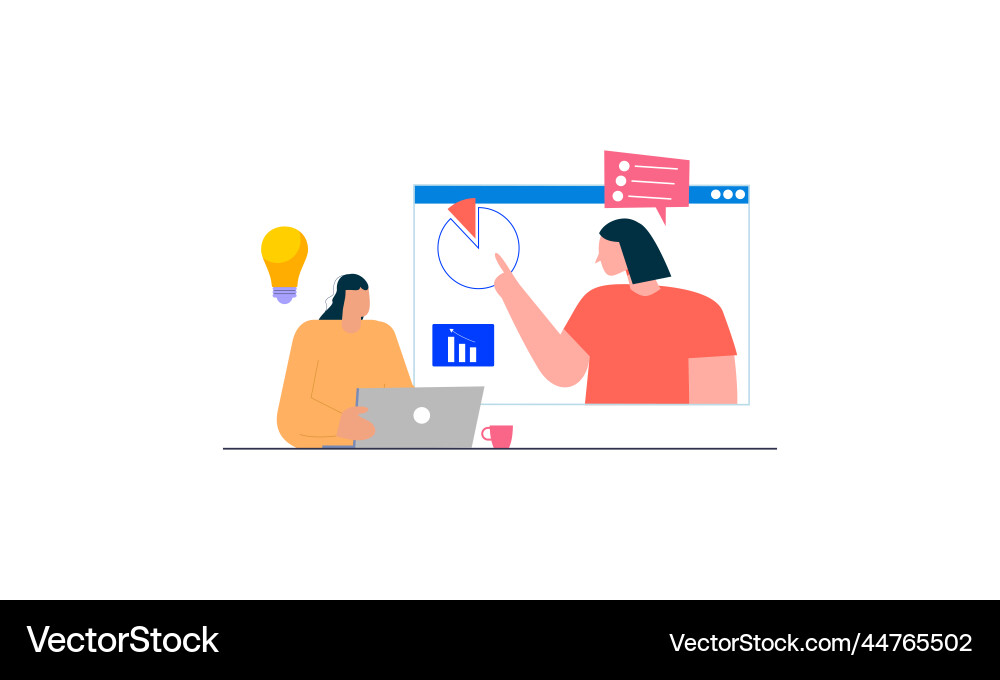Webinar online training idea of online education Vector Image