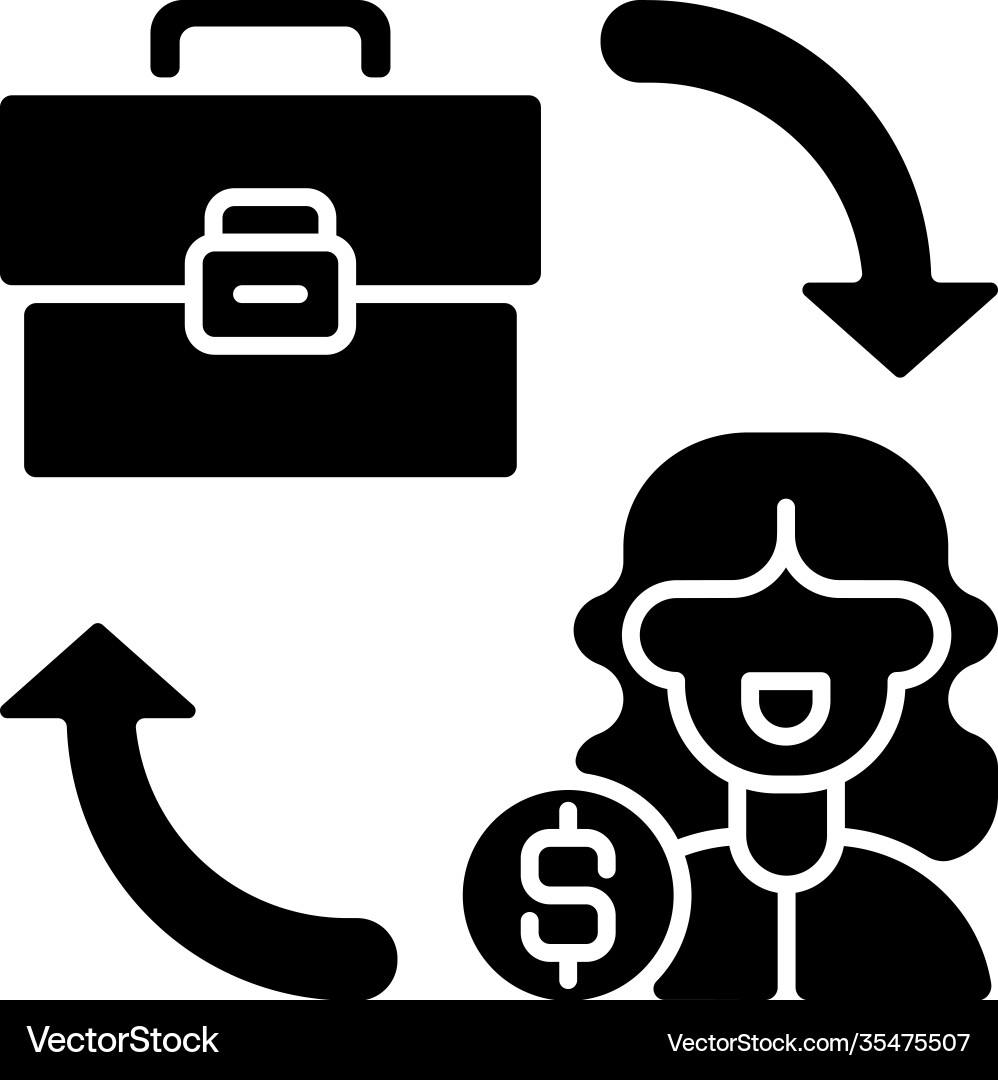 B2c marketing black glyph icon Royalty Free Vector Image