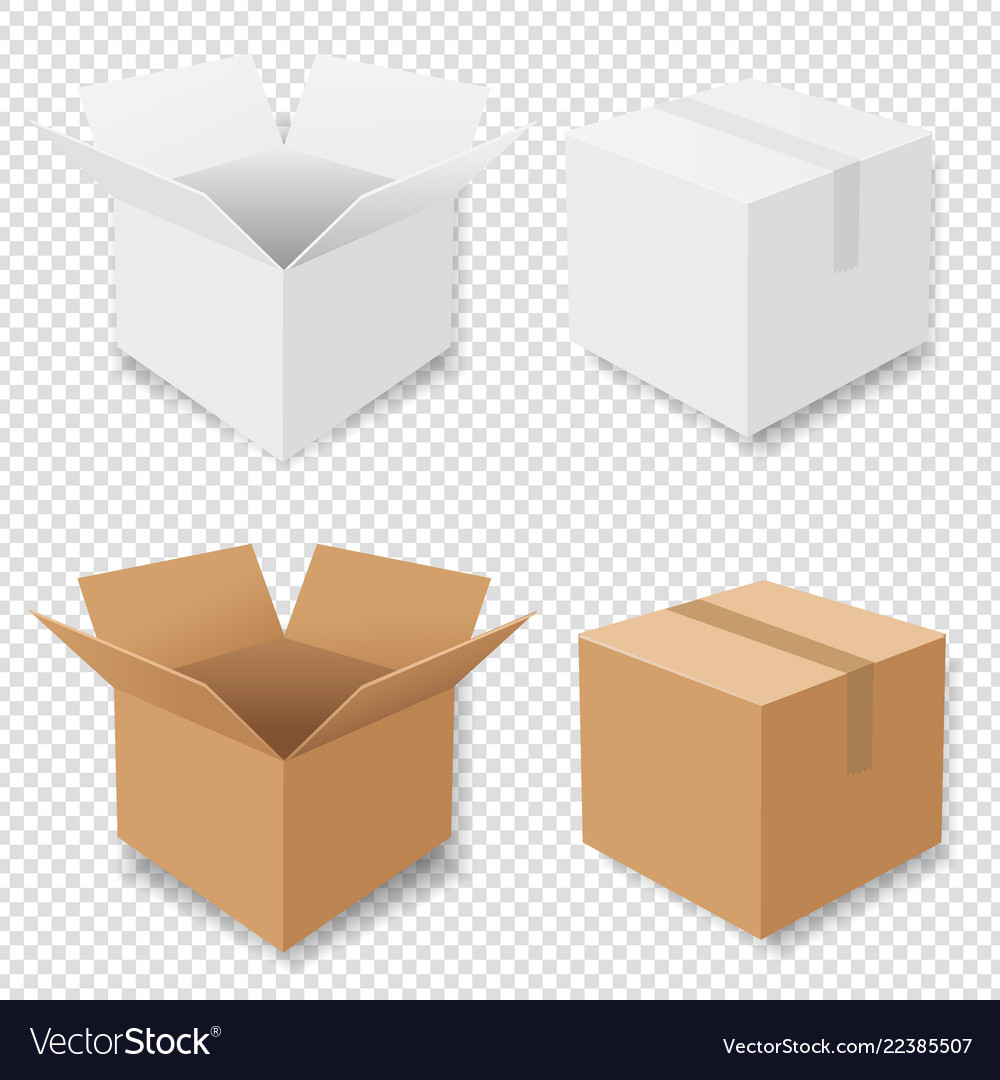 Boxes set isolated Royalty Free Vector Image - VectorStock