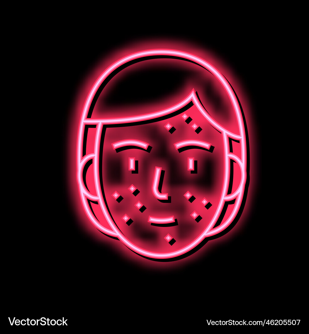 Face skin rash color icon Royalty Free Vector Image