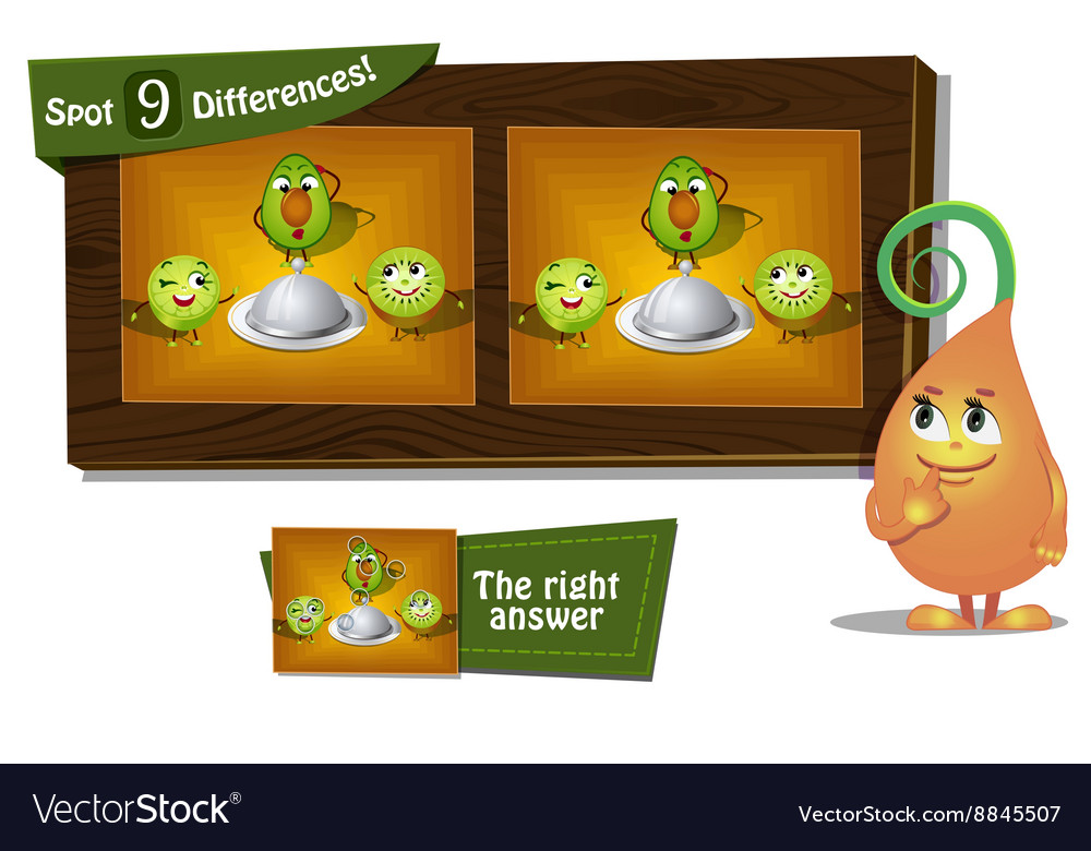 Find 9 differences Royalty Free Vector Image - VectorStock