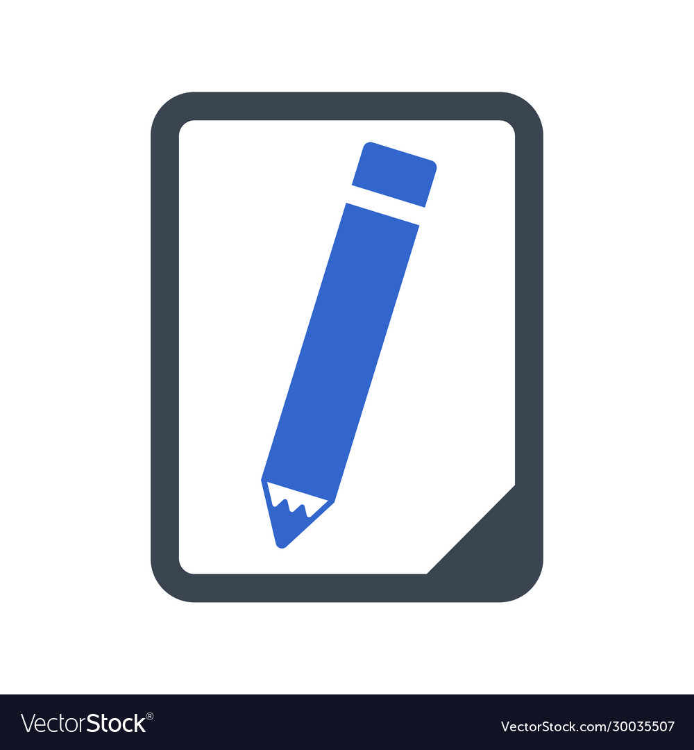 Write a note icon Royalty Free Vector Image - VectorStock