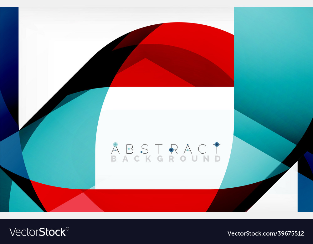 Abstract square shape with overlapping waves Vector Image