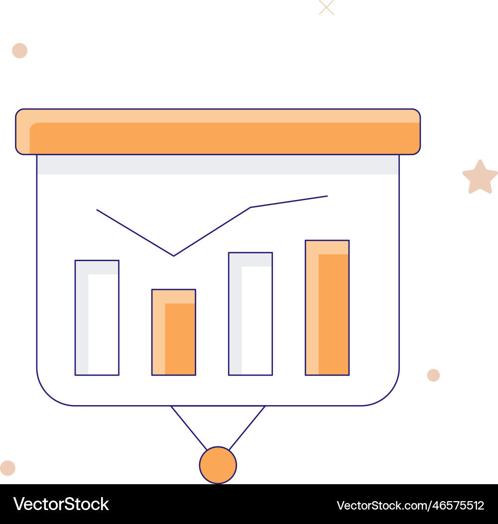 Business statistics fill outline icon st Vector Image