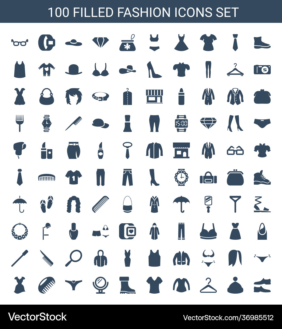 Fashion icons Royalty Free Vector Image - VectorStock
