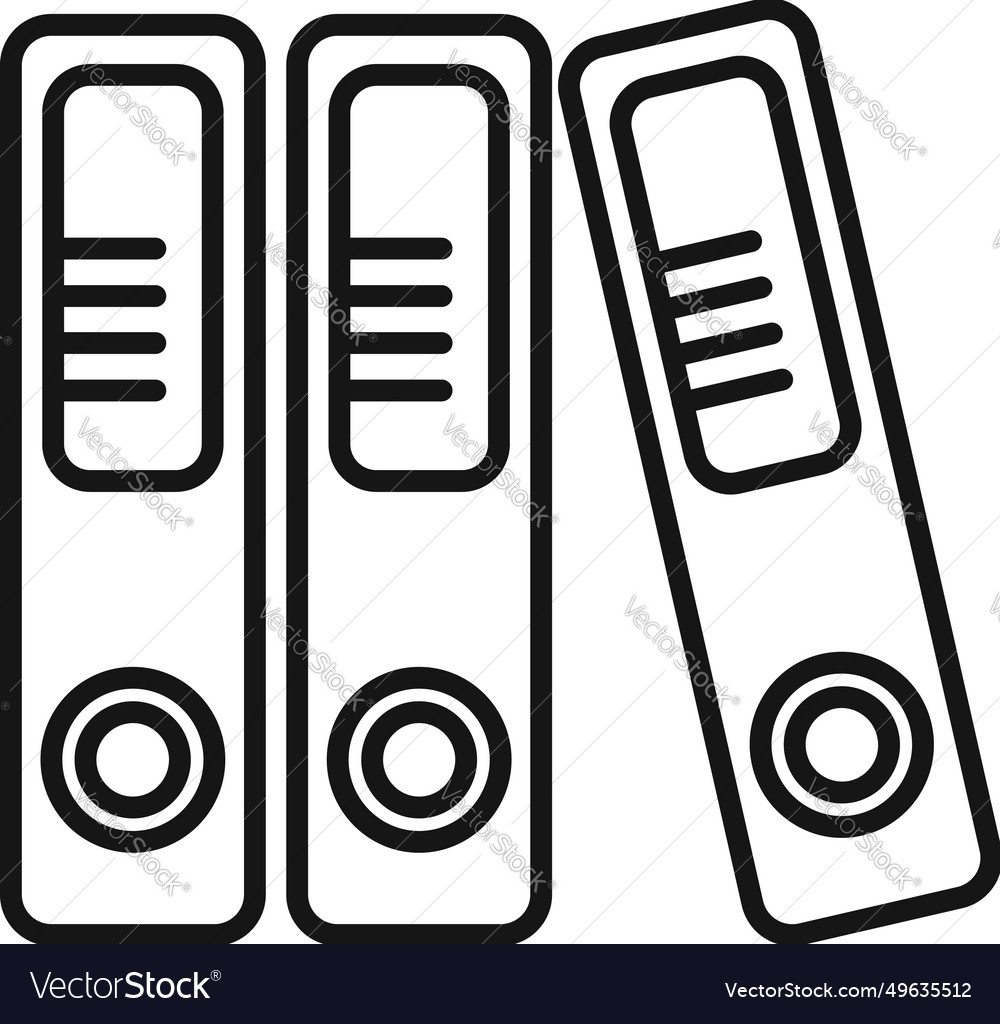 Folder stack icon outline balance folder Vector Image