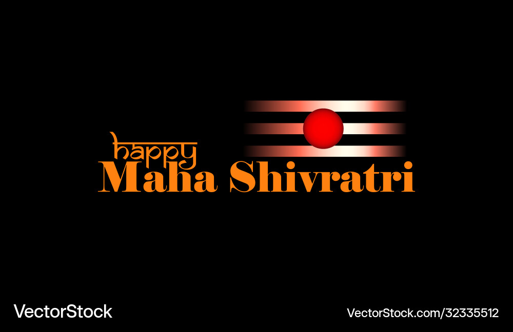 Greeting card for maha shivratri Royalty Free Vector Image