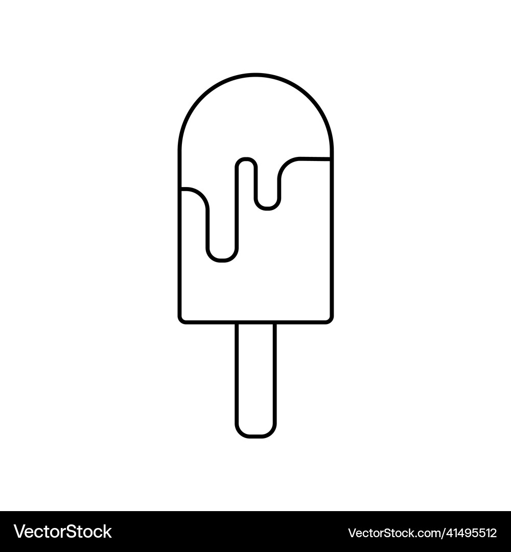 Ice cream line icon single high quality symbol Vector Image