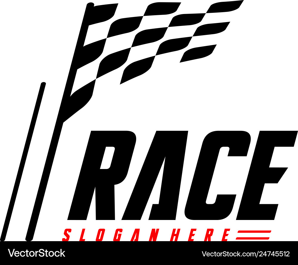 Race flag design concepts icon speed simple Vector Image