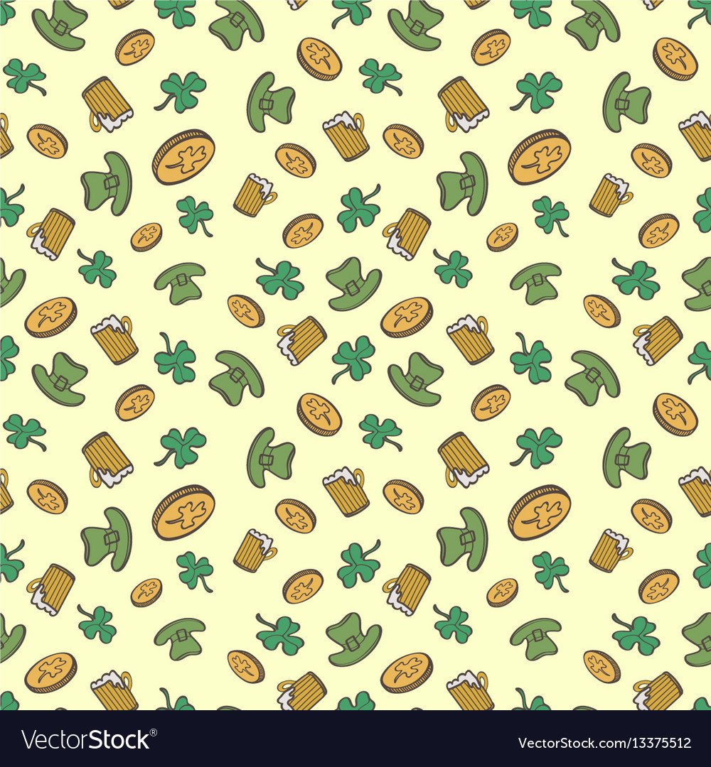 Saint patricks day pattern Royalty Free Vector Image