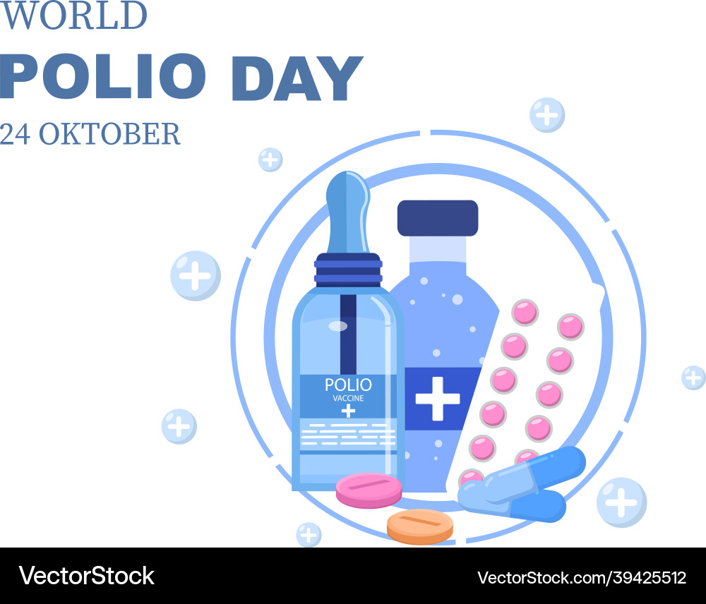 World polio day background which is celebrated Vector Image