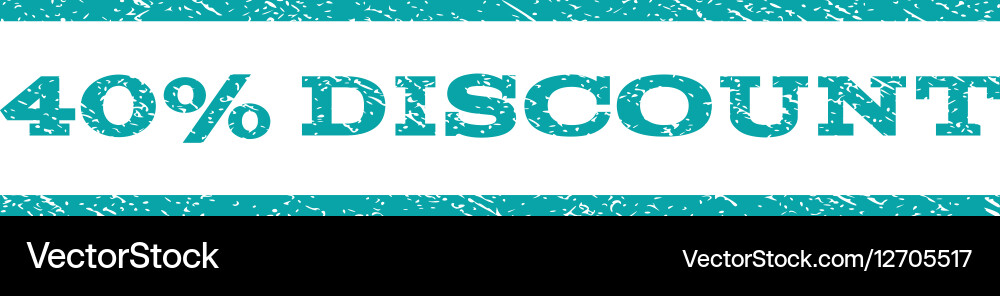 40 percent discount watermark stamp Royalty Free Vector