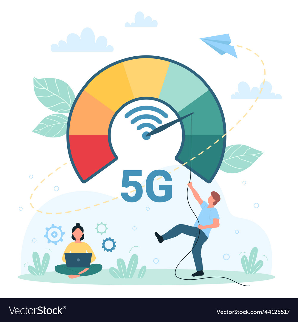 5g network broadband internet connection speed Vector Image