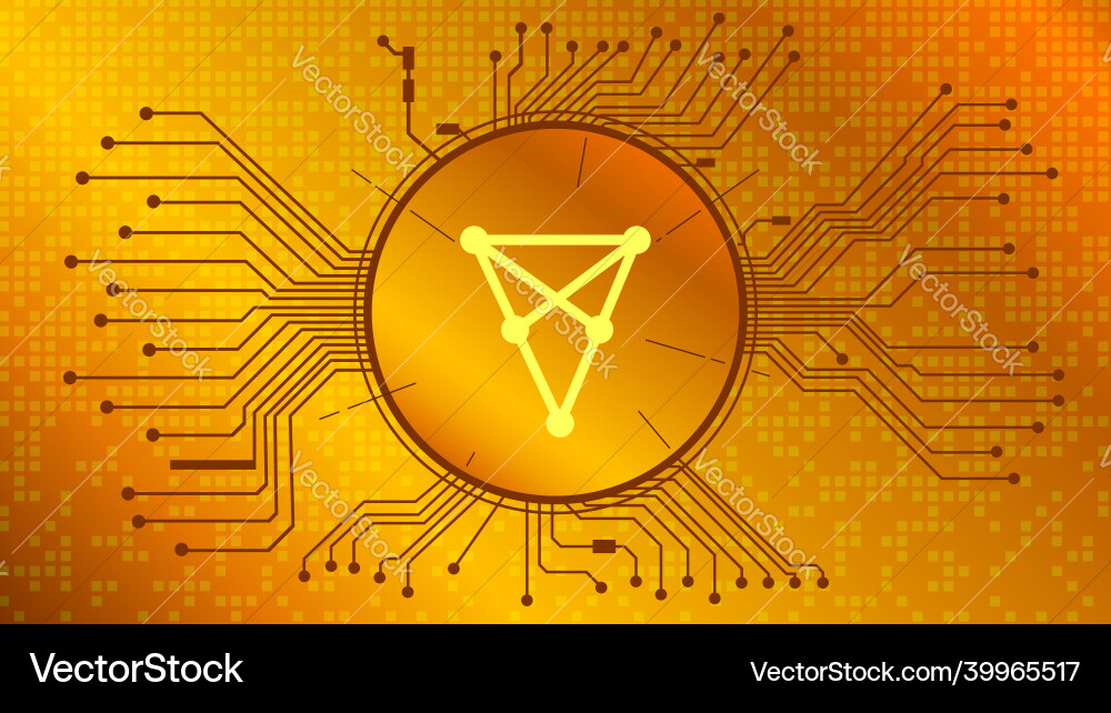Chiliz chz cryptocurrency token symbol in circle Vector Image
