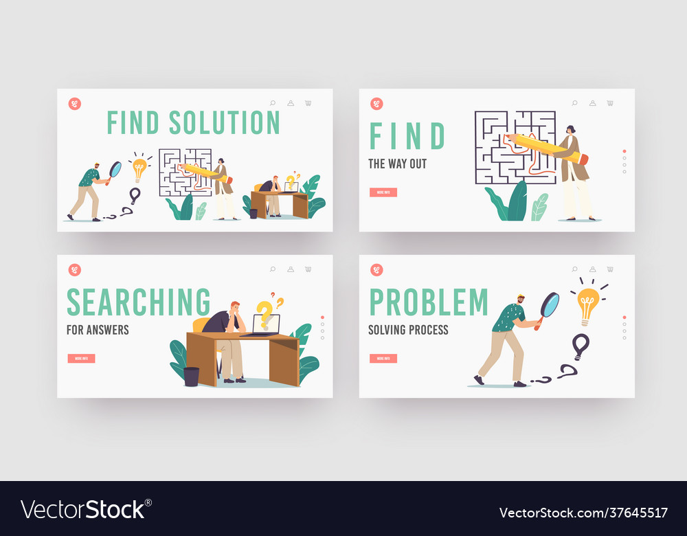 Find solution challenge and problem solving Vector Image