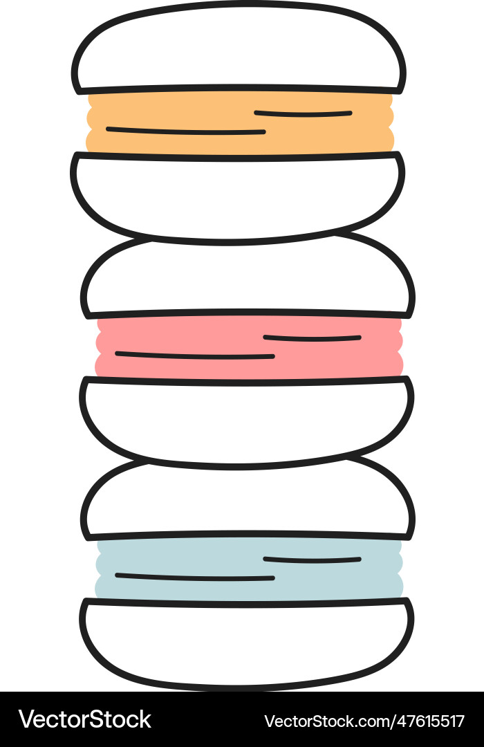 French macarons confection Royalty Free Vector Image