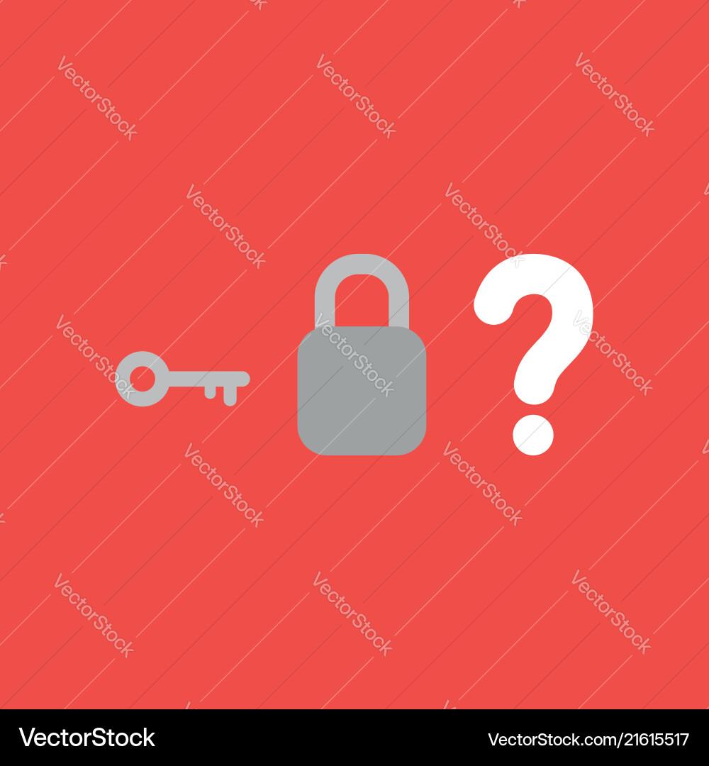 Icon concept of key padlock without keyhole Vector Image