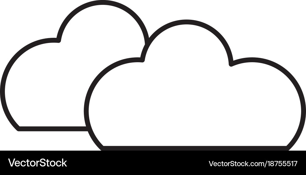 Isolated clouds design Royalty Free Vector Image