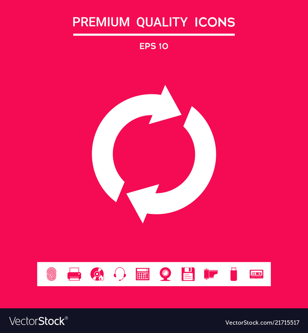 Reset Button Reload Arrows Graphic Elements Vector Image