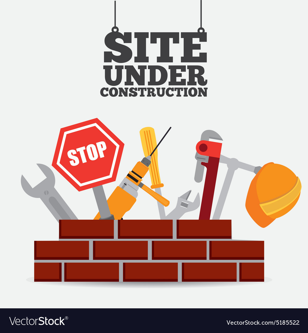 Construction digital design Royalty Free Vector Image