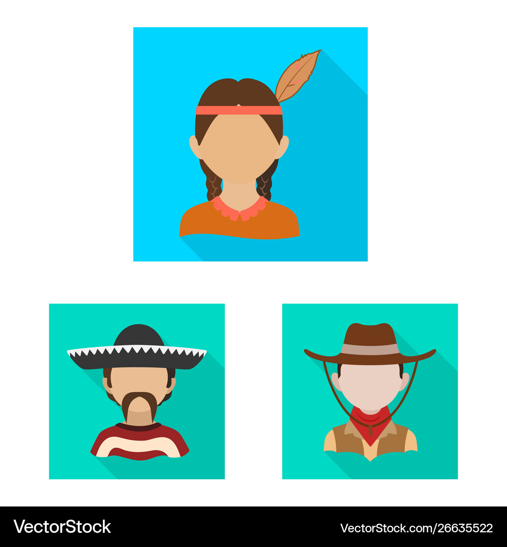 Design nation and race icon collection Royalty Free Vector