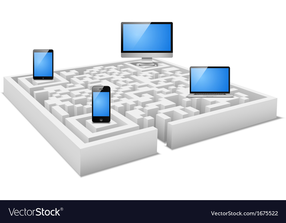 Digital labyrinth Royalty Free Vector Image - VectorStock