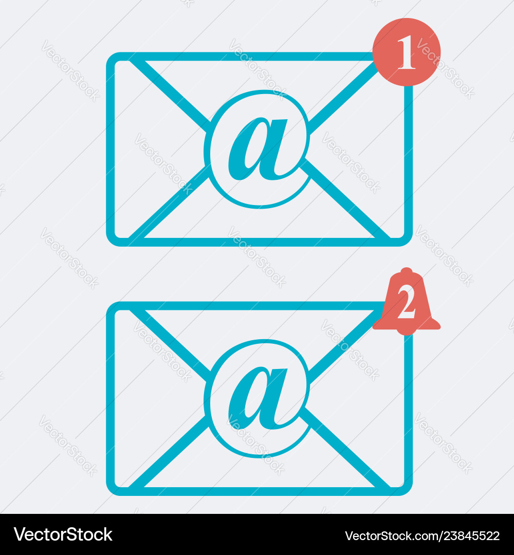 Email icon envelopes Royalty Free Vector Image
