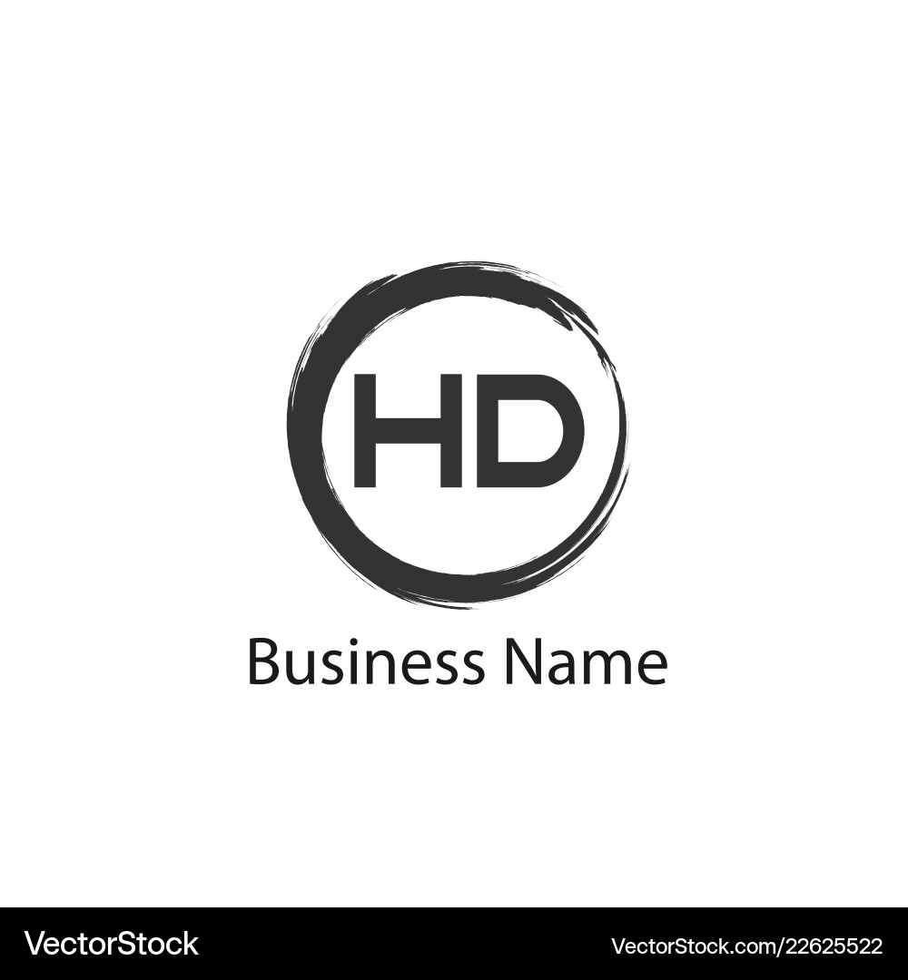Initial letter hd logo template design Royalty Free Vector