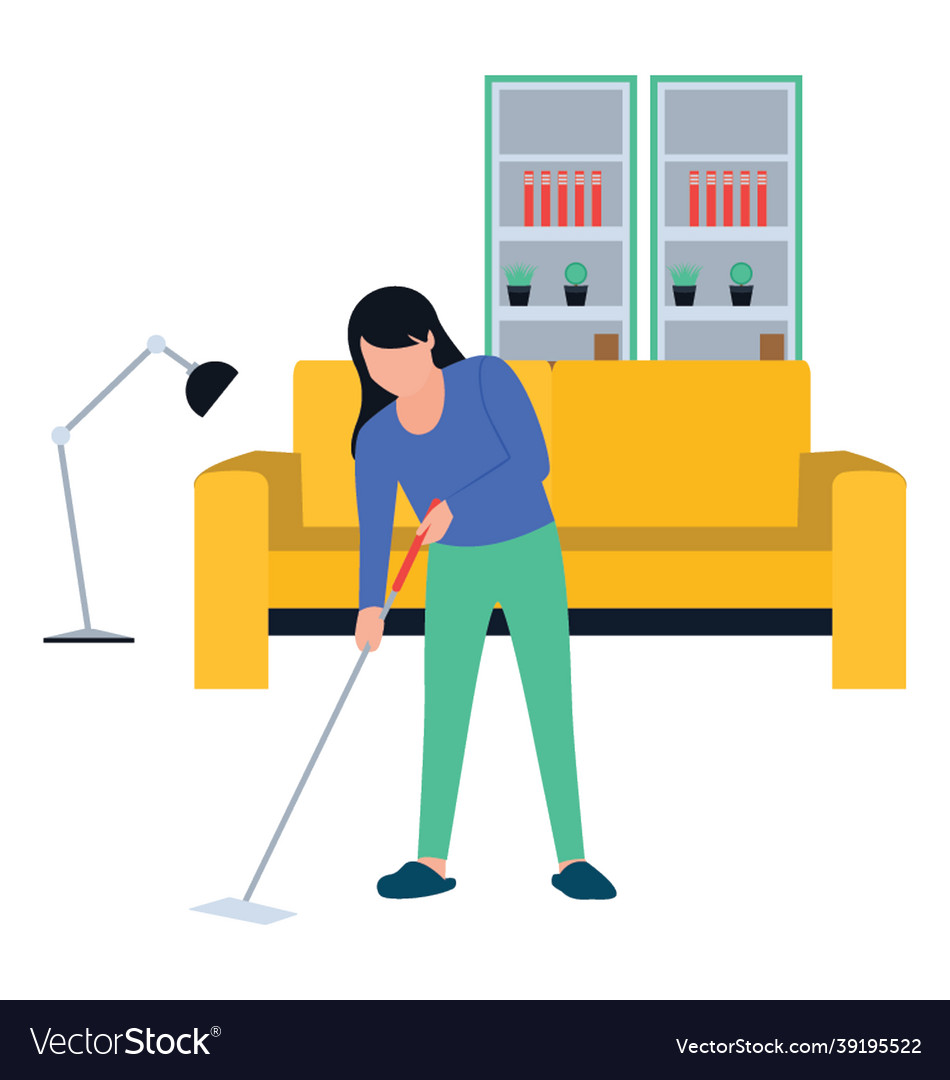 Mopping Royalty Free Vector Image - VectorStock