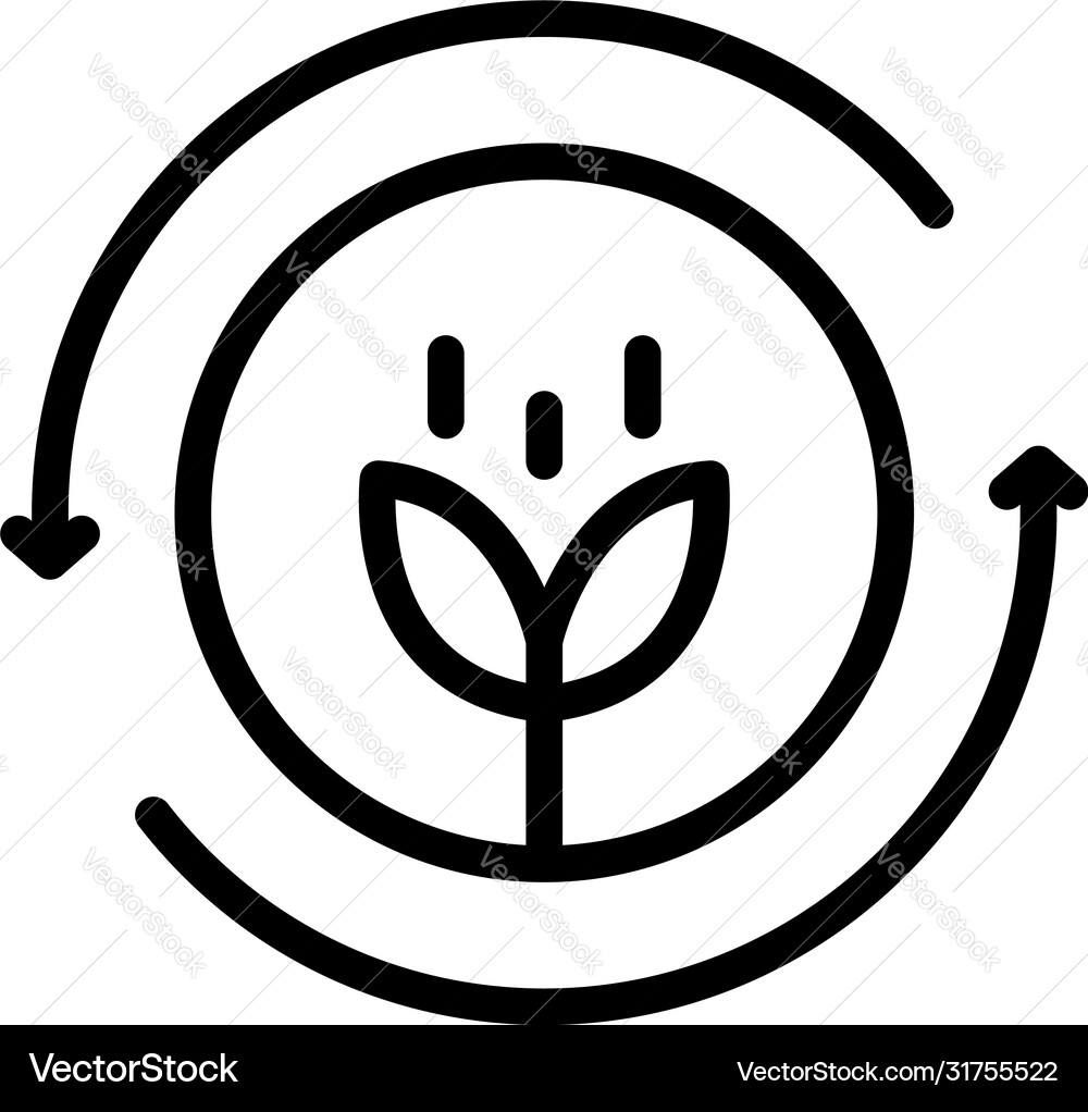 Renewable bioenergy icon outline style Royalty Free Vector
