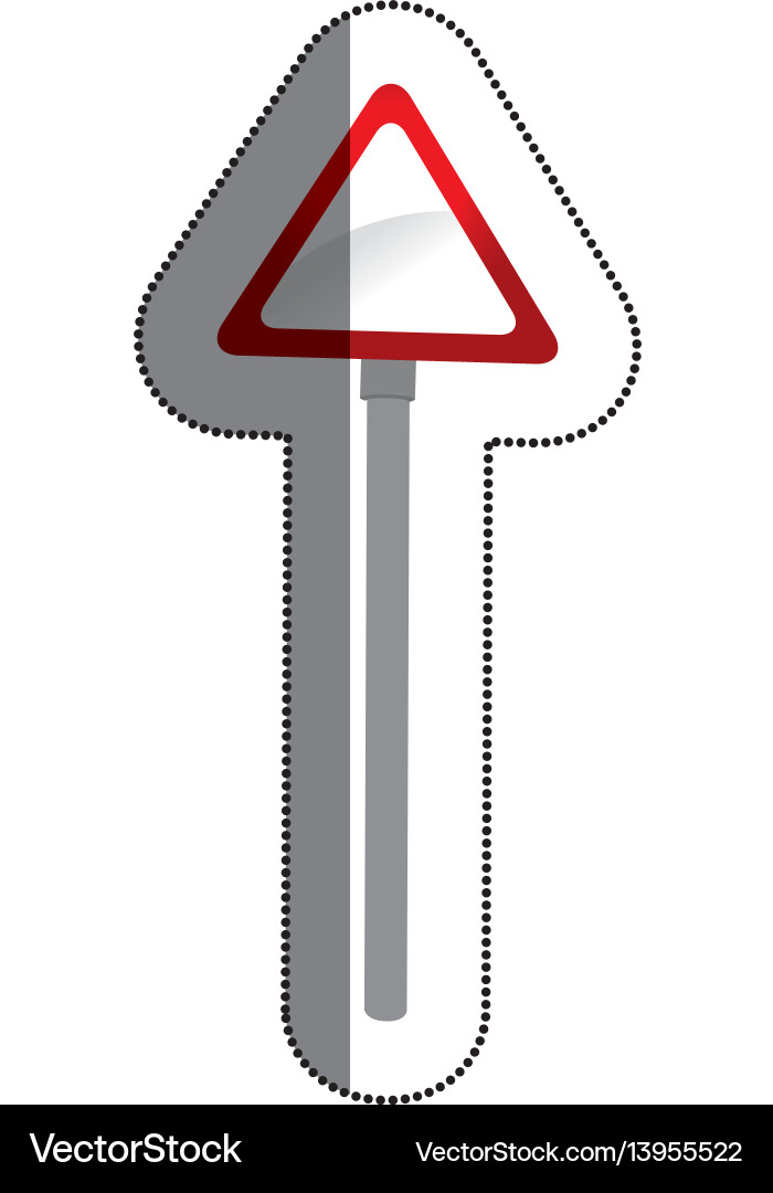 Road traffic triangle signal icon Royalty Free Vector Image