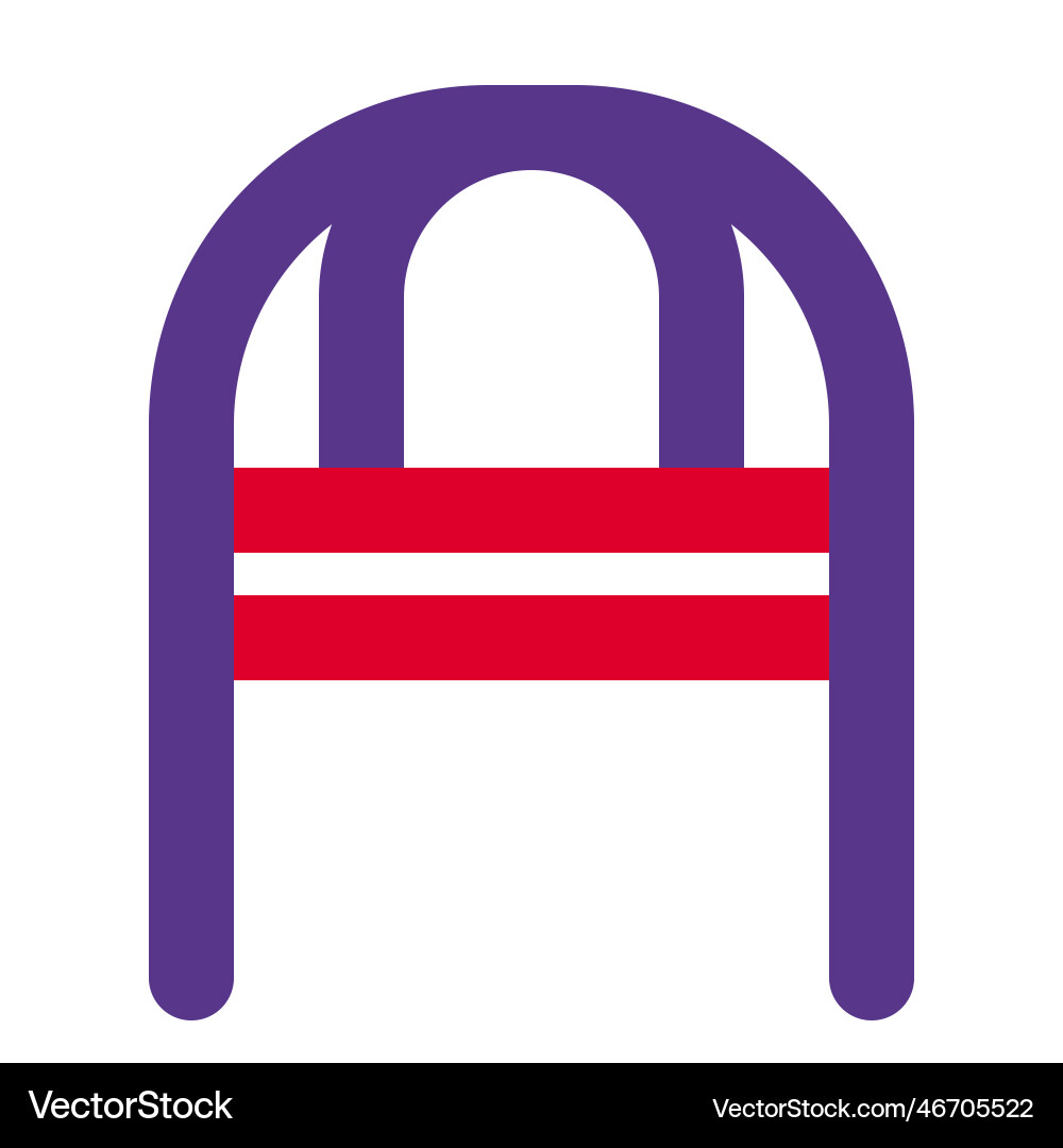 Rounded backrest for a wooden armchair Royalty Free Vector
