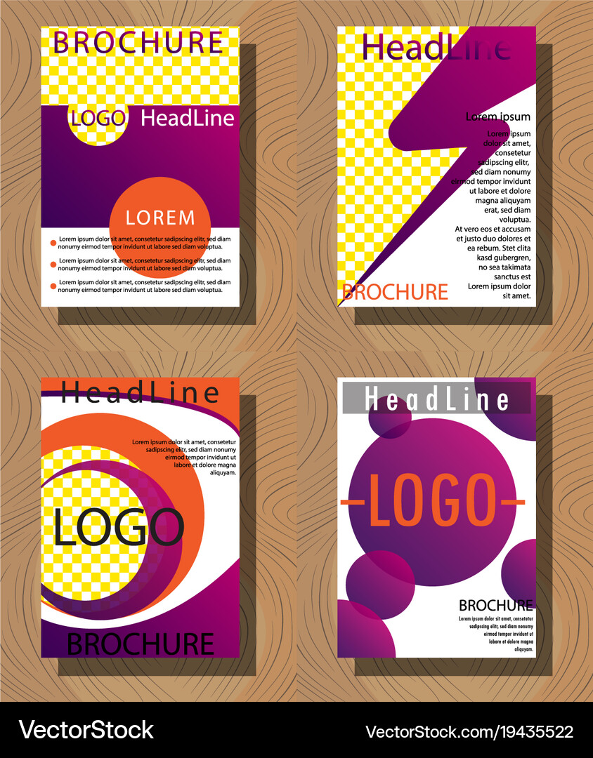 Set of layout background for art template Vector Image