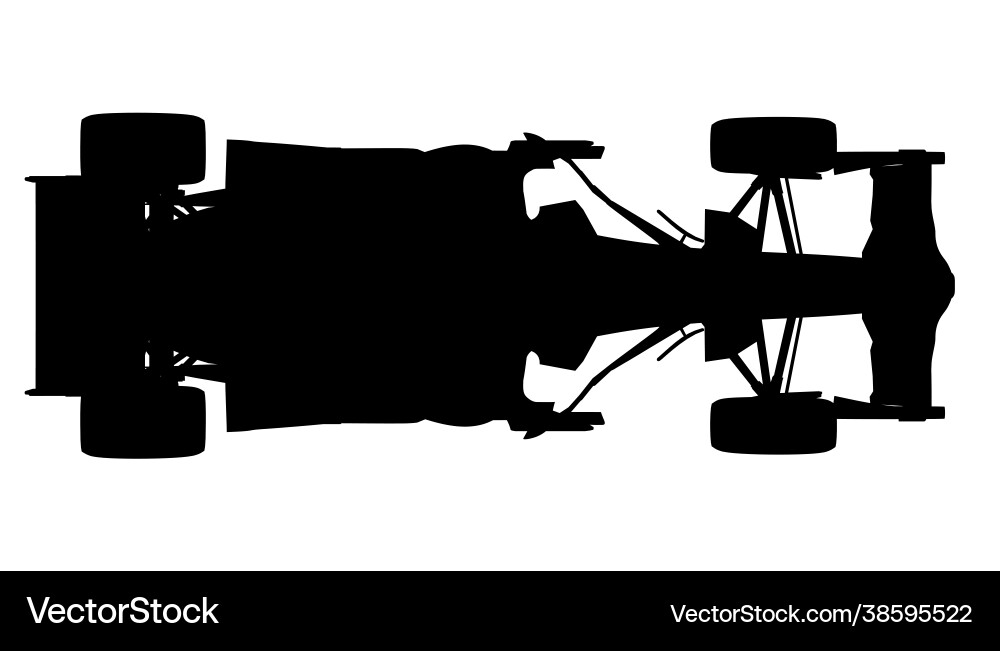 Silhouette a racing car isolated on white Vector Image
