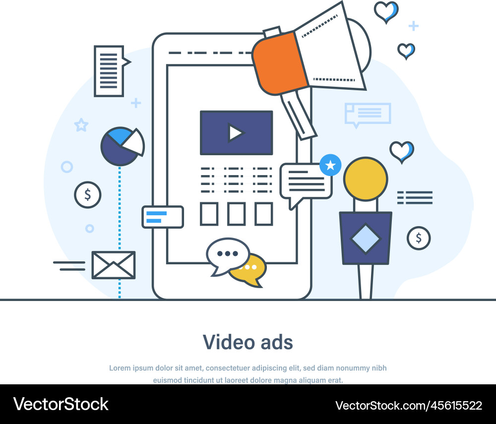 Video adc analog to digital converter web banner Vector Image