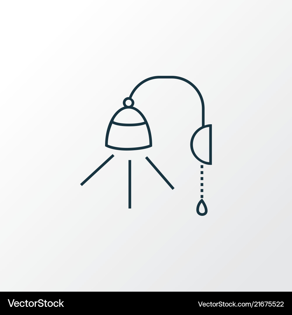 Wall lamp icon line symbol premium quality Vector Image