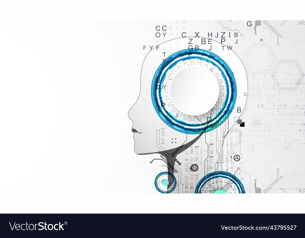 Artificial intelligence technical background Vector Image Artificial intelligence technical background Vector Image