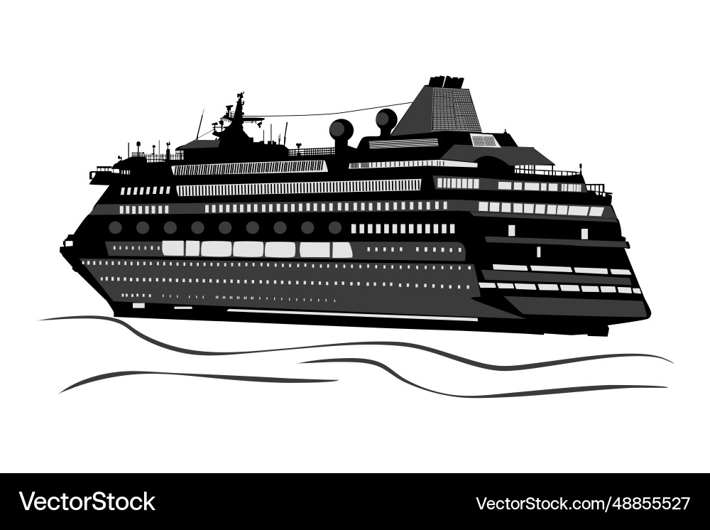 Cruise ship icon isolated on white background Vector Image